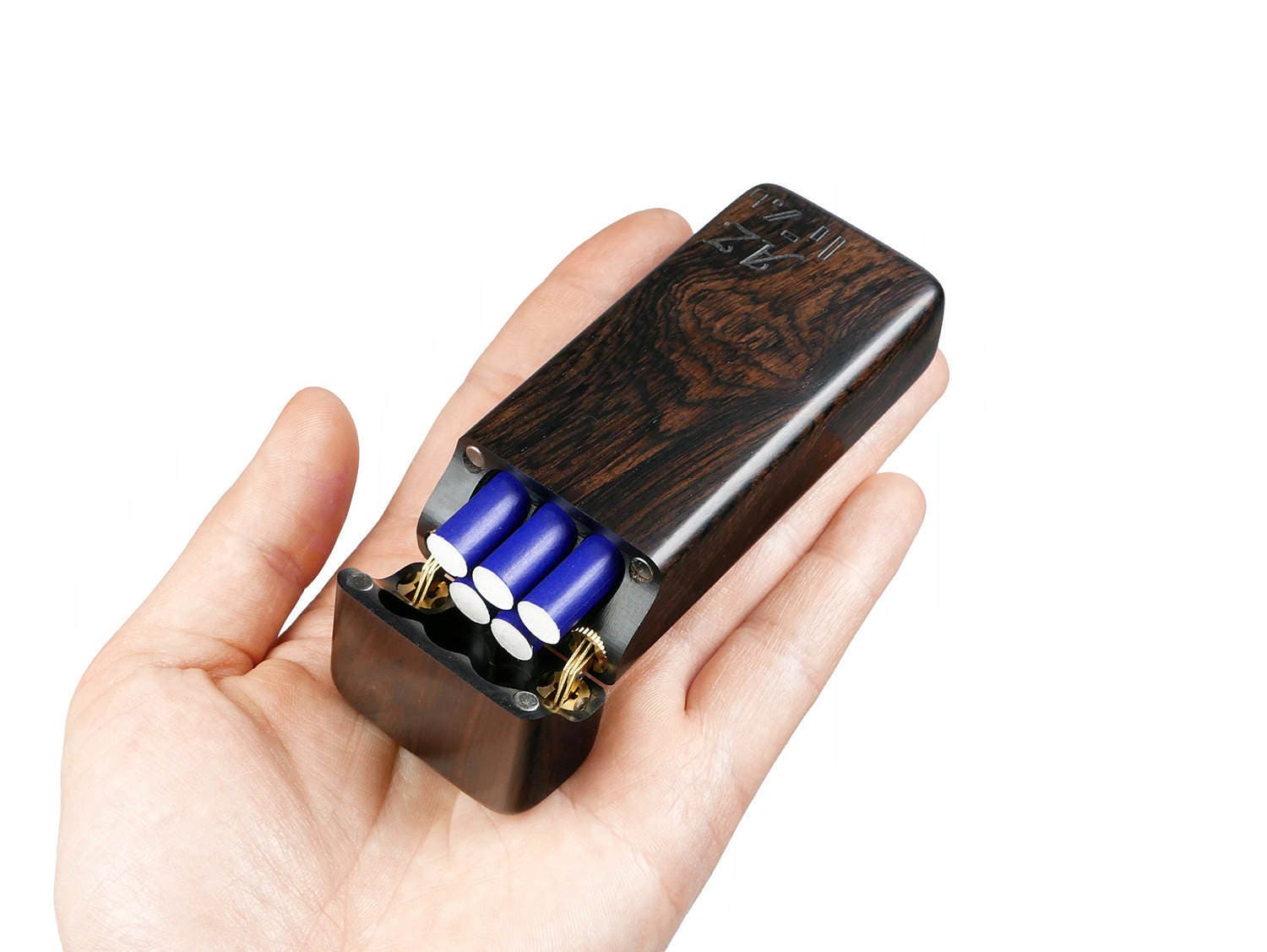 Custom Ebony Wood Cigarette Case With Name Initials Engraving for 5x ...