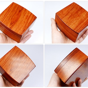 4" Round Edge Rosewood Storage Box, Bracelet Box, Jewelry Chest ...