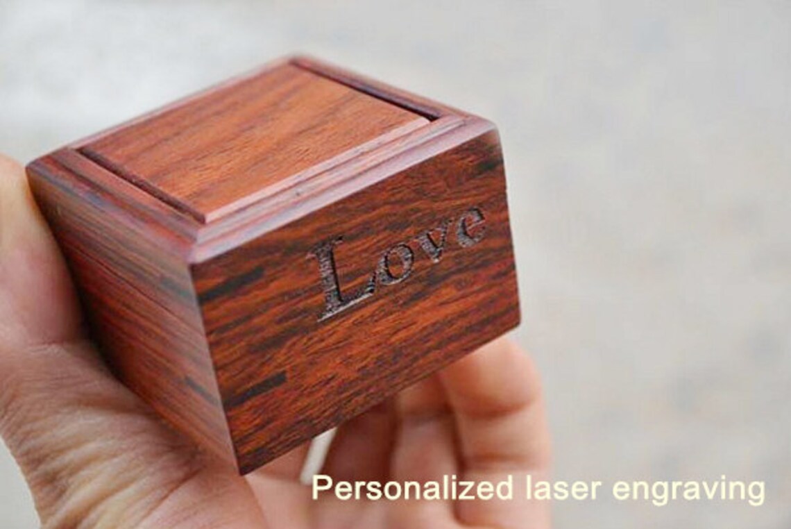 Custom Premium Rosewood Ring Box With Brass Hinges and - Etsy