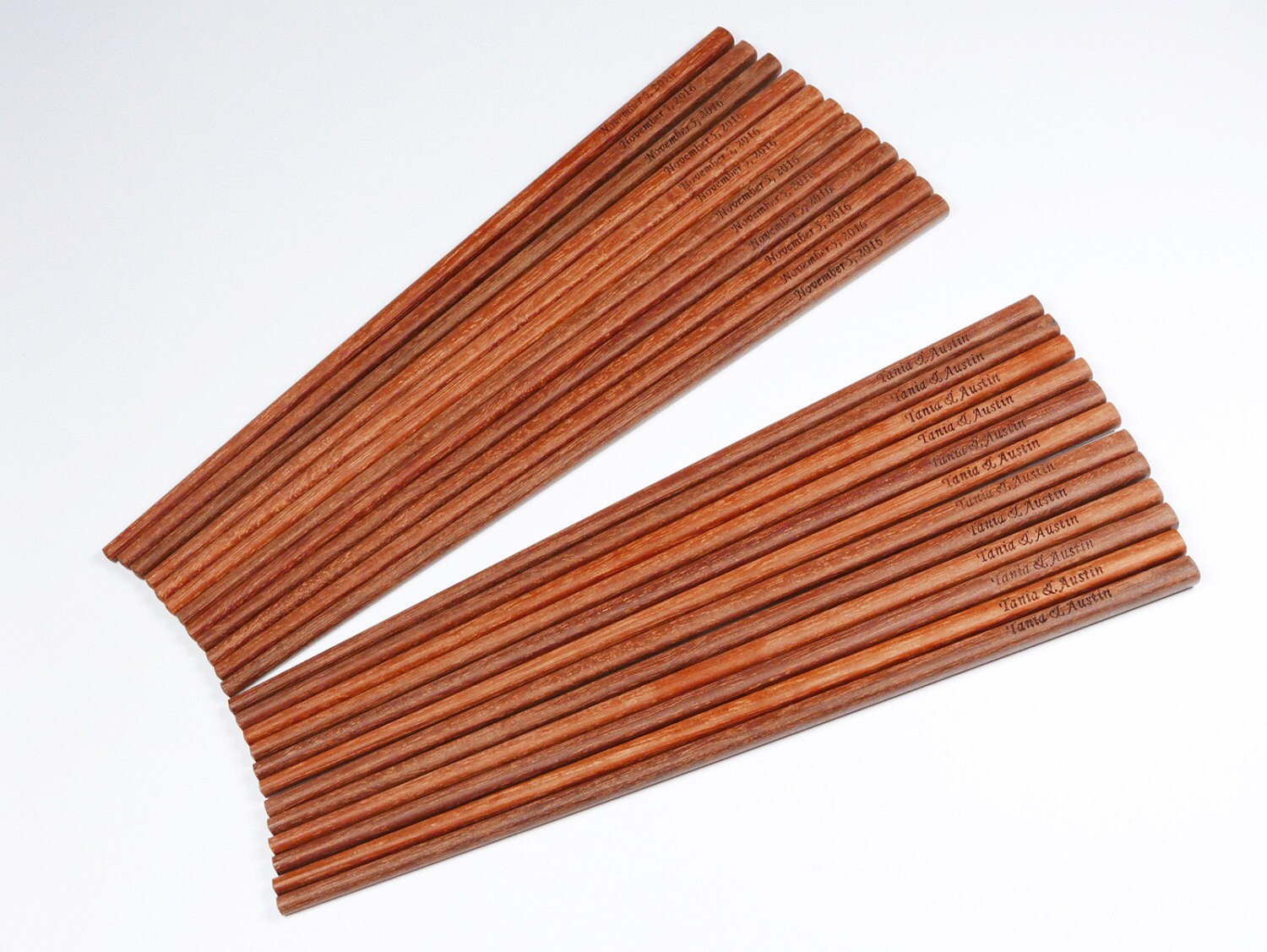 100 Pairs Hand Polished Chopsticks With Custom Laser Engraving in Pau ...