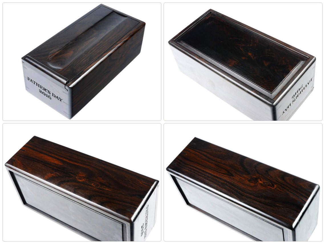 Custom 8 Ebony Wood Cigar Ashtray Case With Sliding Lid - Etsy