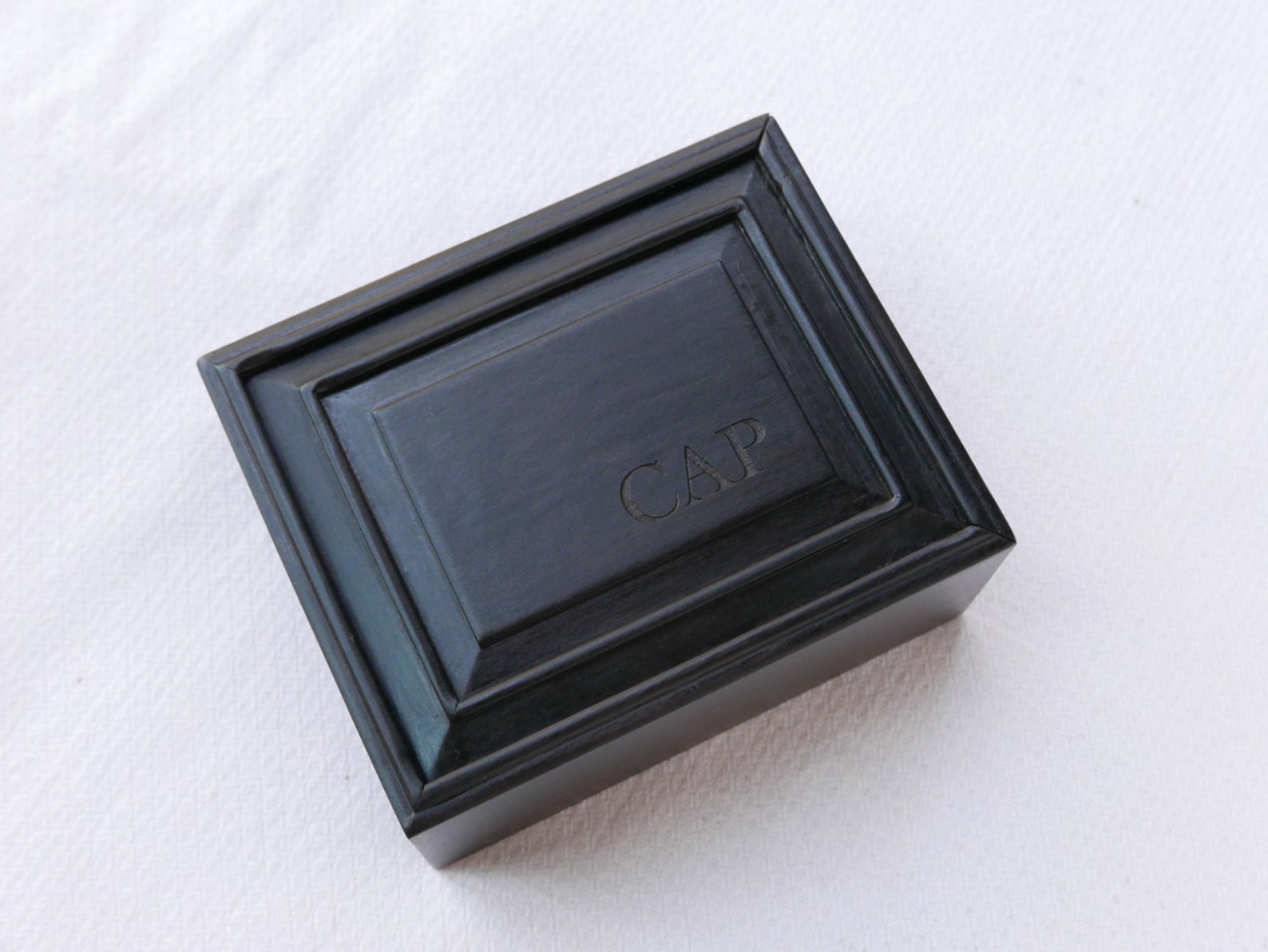 Personalized Black Ebony Jewelry Box, Laser Engraved Wooden Keepsake ...