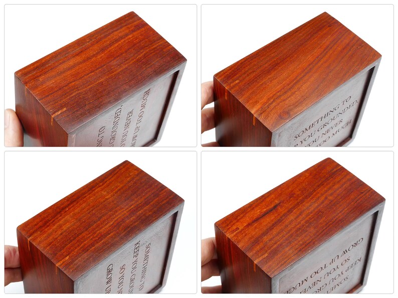 4 Handmade Pau Rosa Wood Square Storage Box With Glass | Etsy