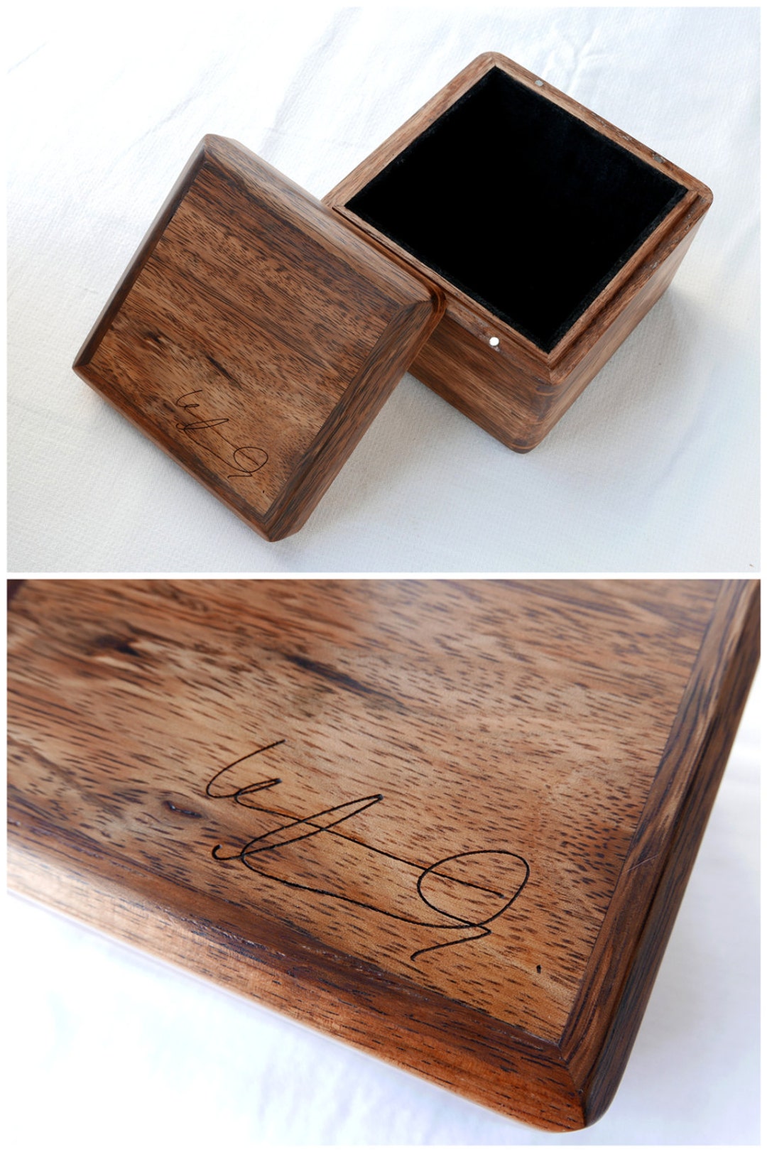 Custom Engraved Walnut Wood Watch Box, Keepsake Box (5 Inch) - Etsy