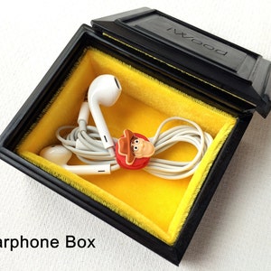 3.5" Black Ebony Storage Box With Sliding Lid and Personalized Laser ...