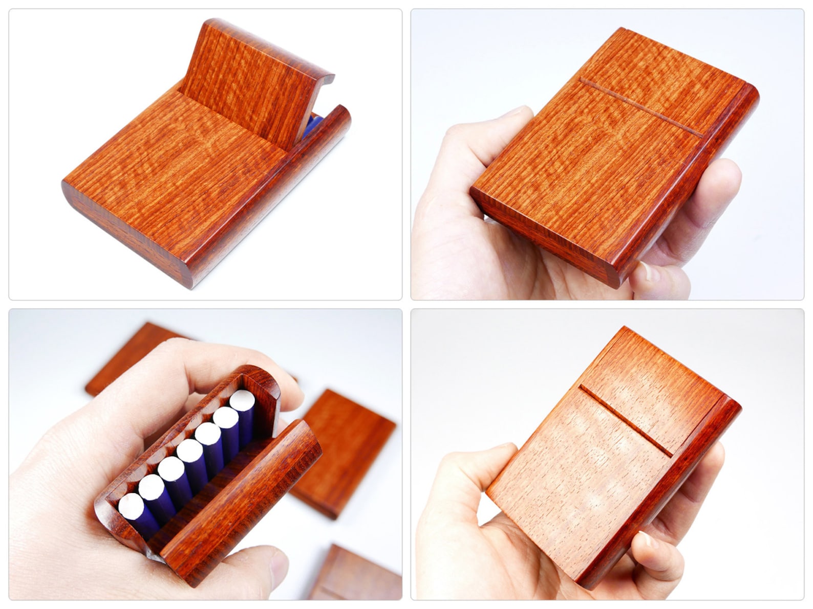 Premium Rosewood Slim Cigarette Case for 7 King-size Standard - Etsy