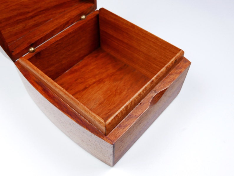 4" Round Edge Rosewood Storage Box, Bracelet Box, Jewelry Chest ...