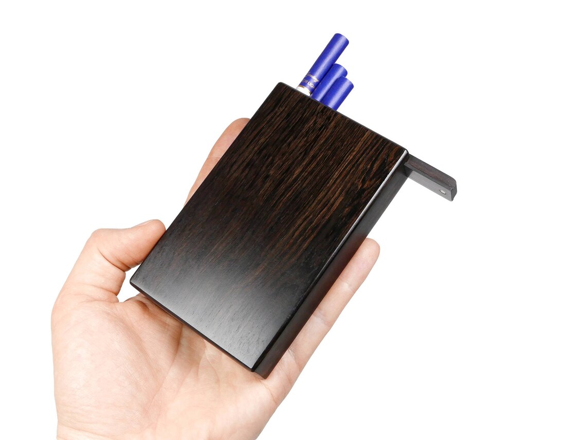 Custom Ebony Wood Cigarette Case for 7x 100S Cigarettes CNC | Etsy