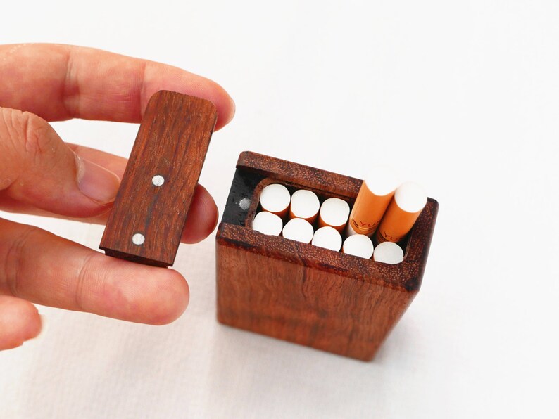 Custom Rosewood Cigarette Case, King Size, Magnet Locking - Etsy