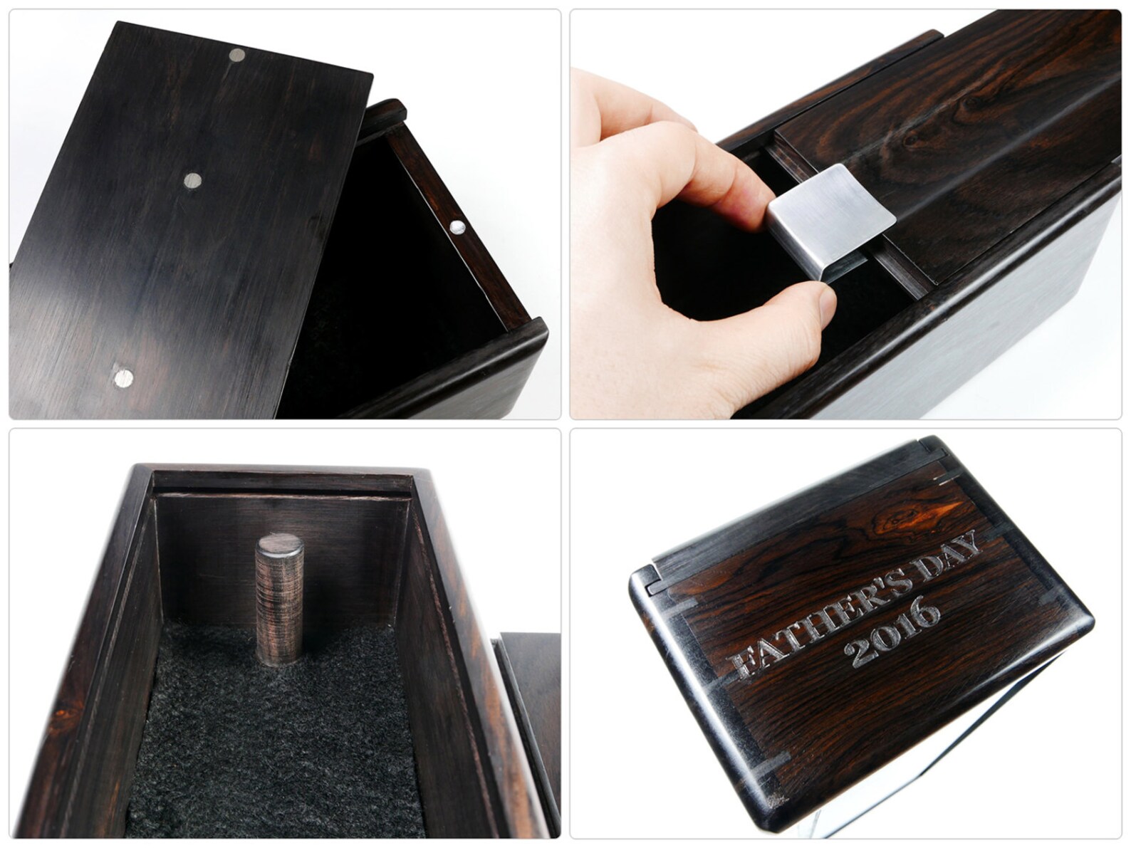 Custom 8 Ebony Wood Cigar Ashtray Case With Sliding Lid - Etsy