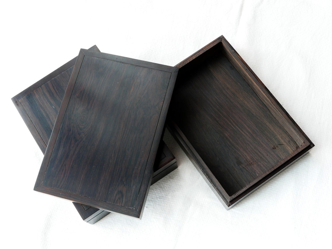 Custom 6 Ebony Wood Simple Style Box Watch Box Jewelry - Etsy