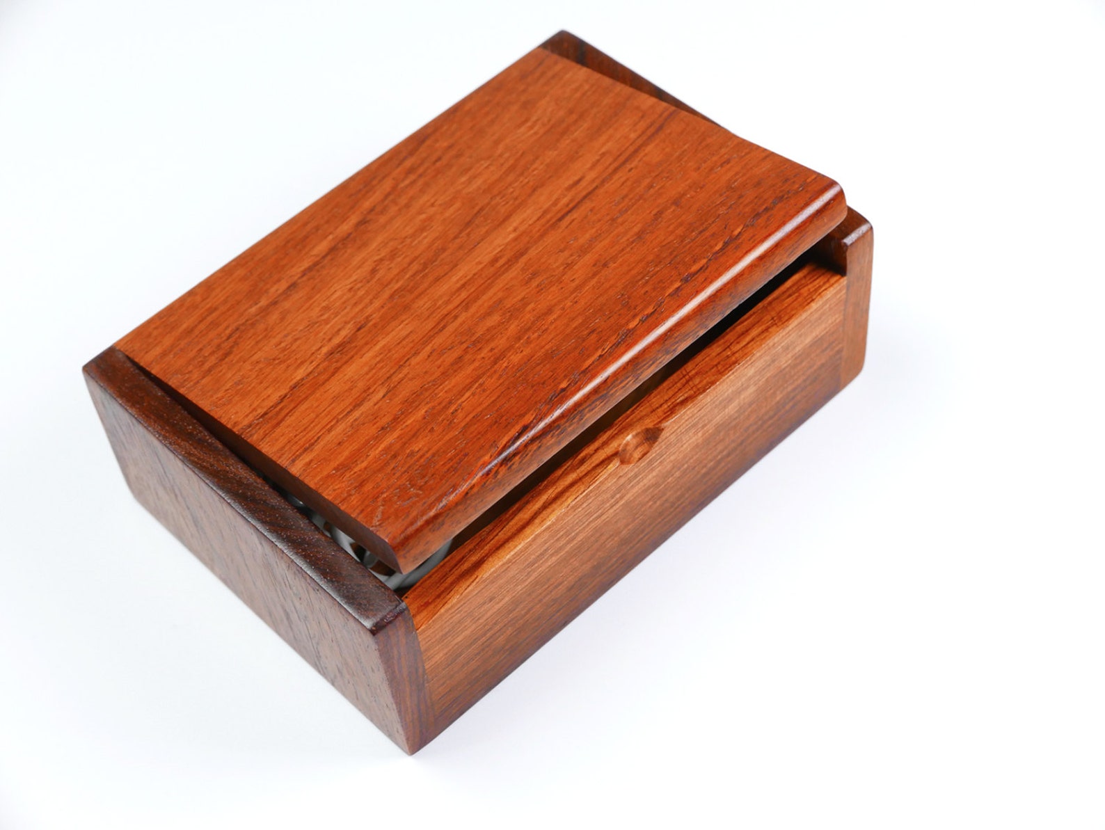 Small Rosewood Earphone Case Headphone Box Card Case Jewelry | Etsy