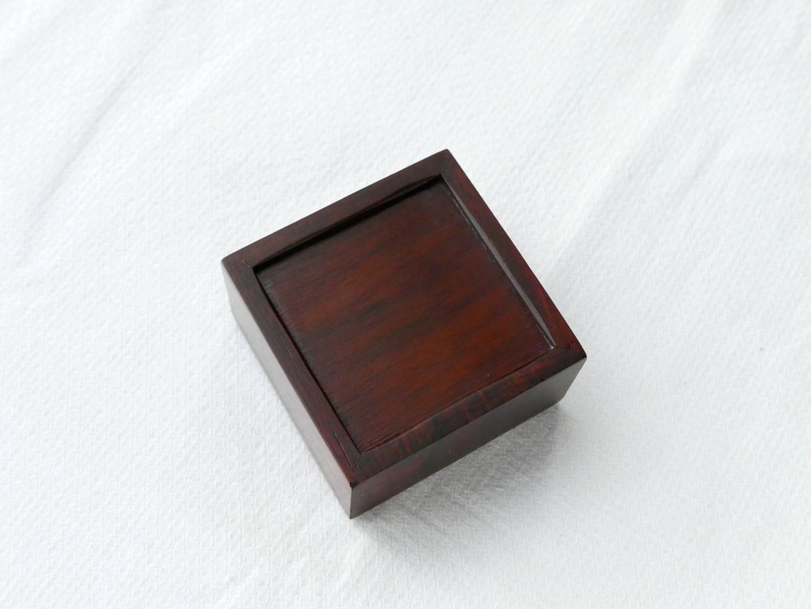 2.35 Red Rosewood Mini Storage Box With Sliding Lid | Etsy