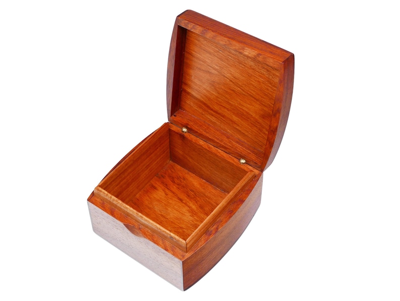 4" Round Edge Rosewood Storage Box, Bracelet Box, Jewelry Chest ...