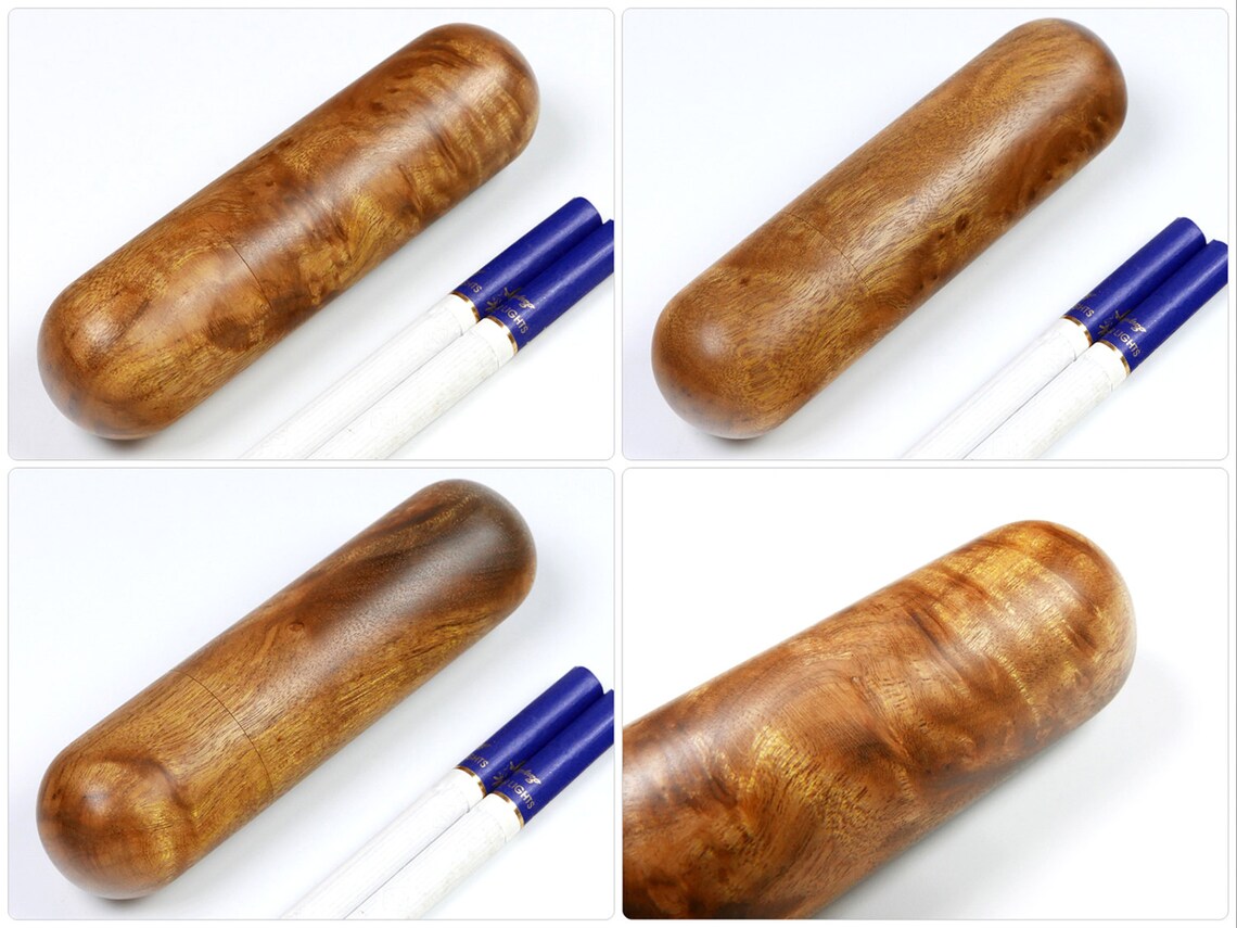 Custom Gold Silkwood Burl Cigarette Tube Removable Lid With - Etsy