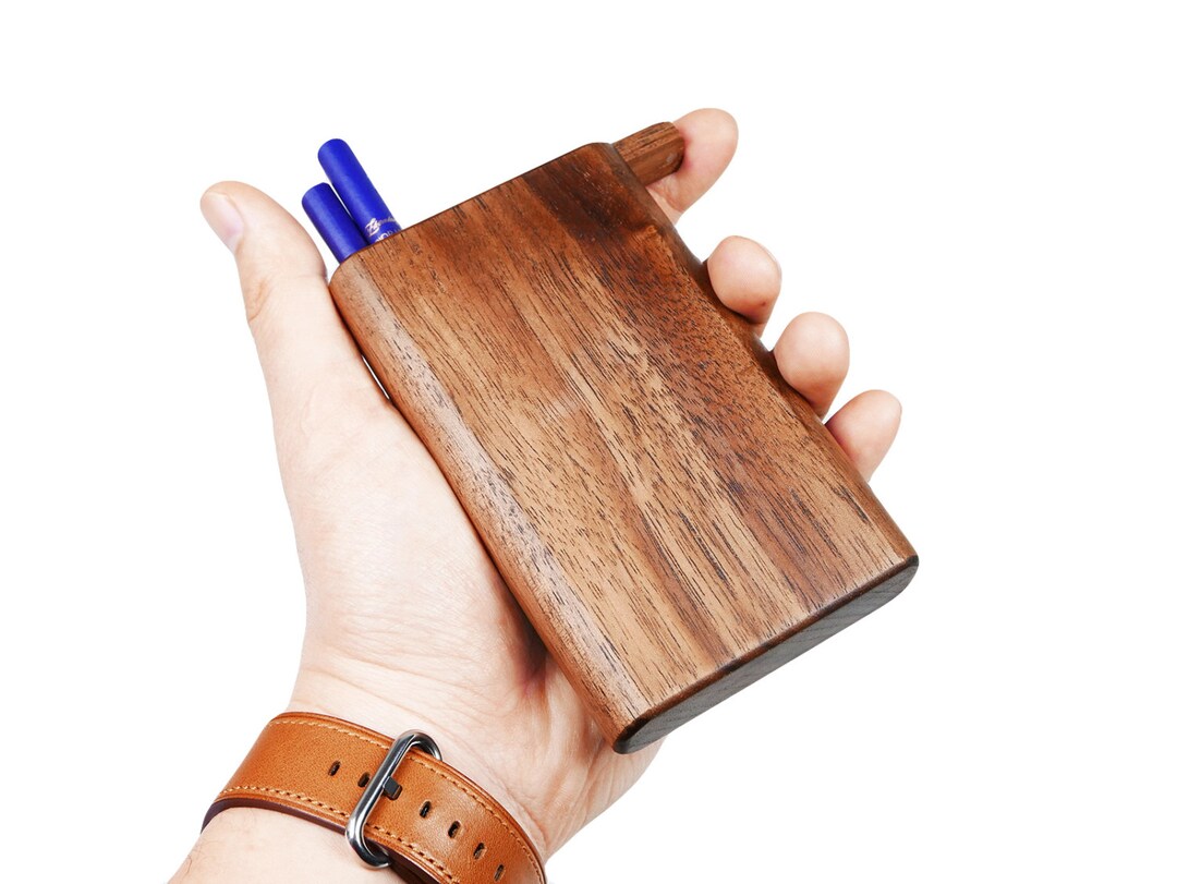 Custom Walnut Cigarette Box, CNC Hollowed Wood, Personalized Engraving ...