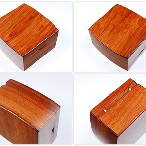 4" Round Edge Rosewood Storage Box, Bracelet Box, Jewelry Chest ...