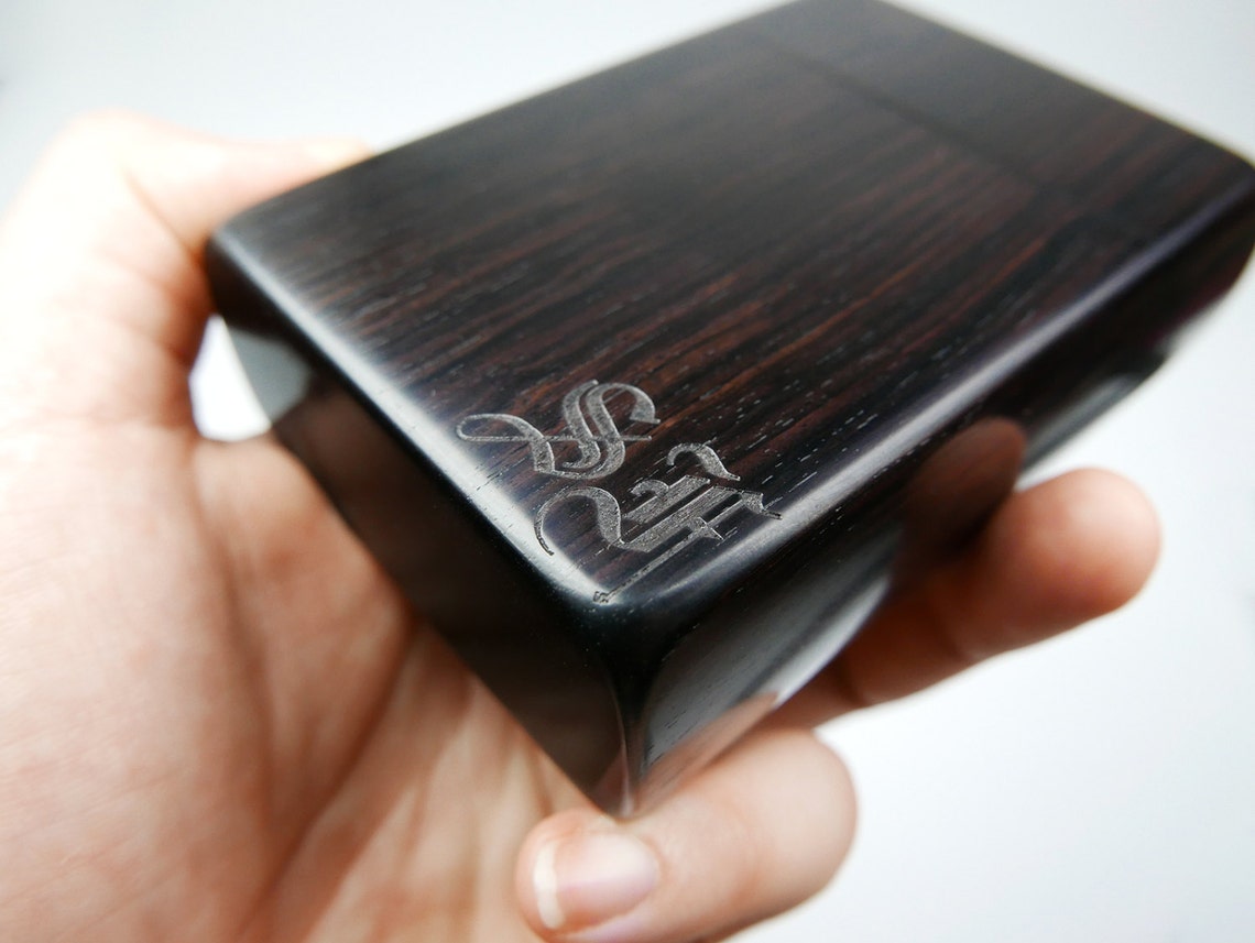 Custom Ebony Wood Case With Engraving Name Initials for 17x - Etsy