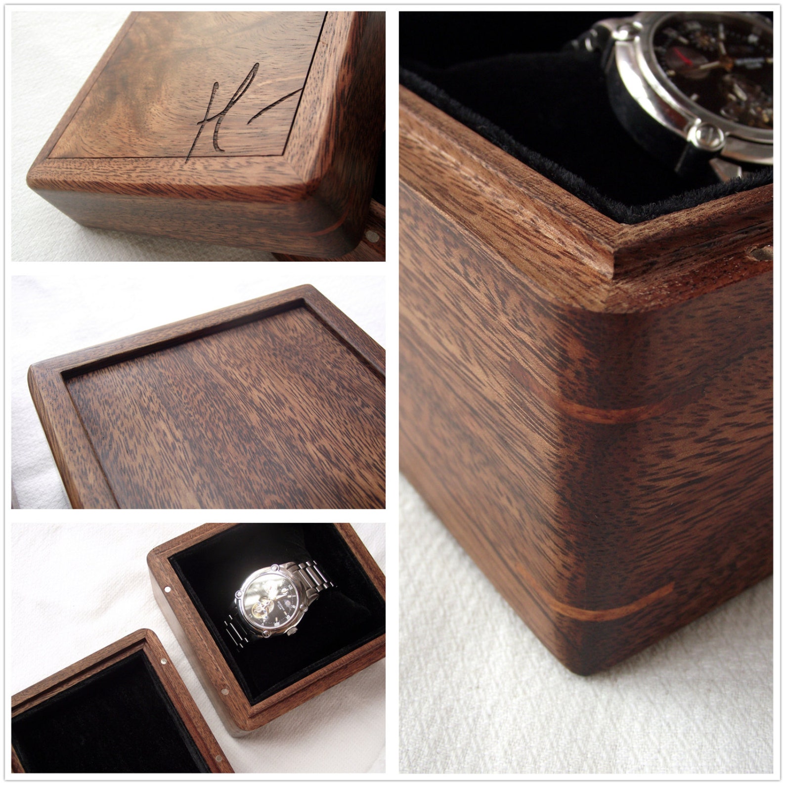 5 Premium Custom Walnut Wood Box Storage Box Jewelry | Etsy