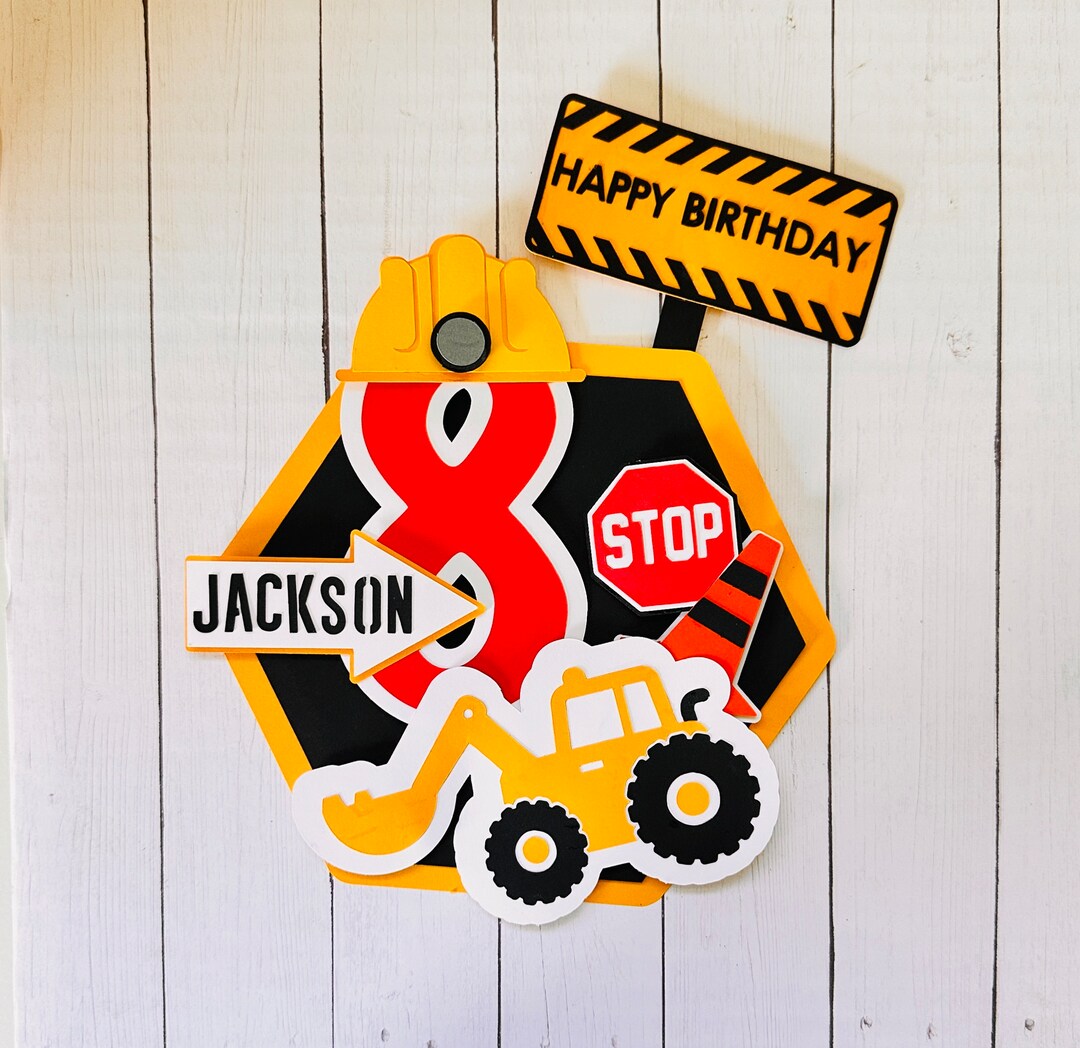 Construction Cake Topper - Etsy
