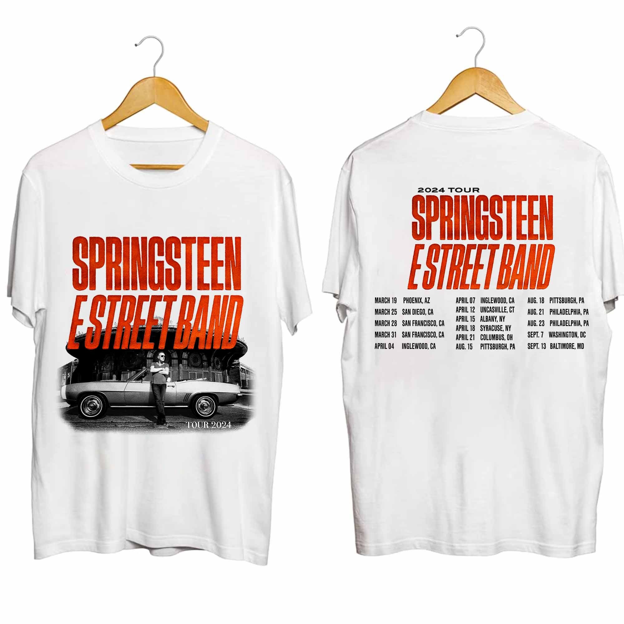 Bruce Springsteen & The E Street Band Rescheduled US Tour 2024 Shirt ...