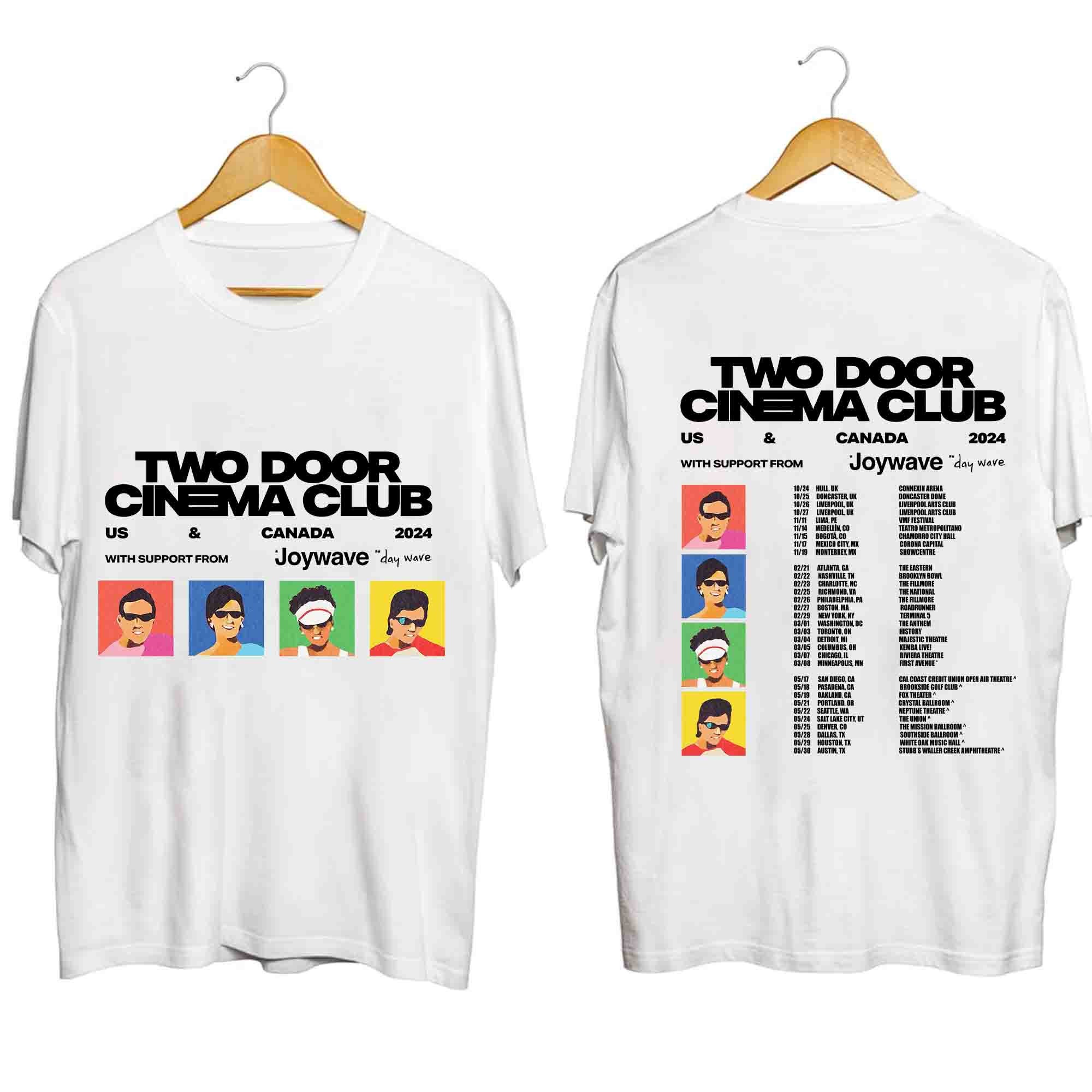 Two Door Cinema Club 2023 2024 Tour Shirt, Two Door Cinema Club Band ...