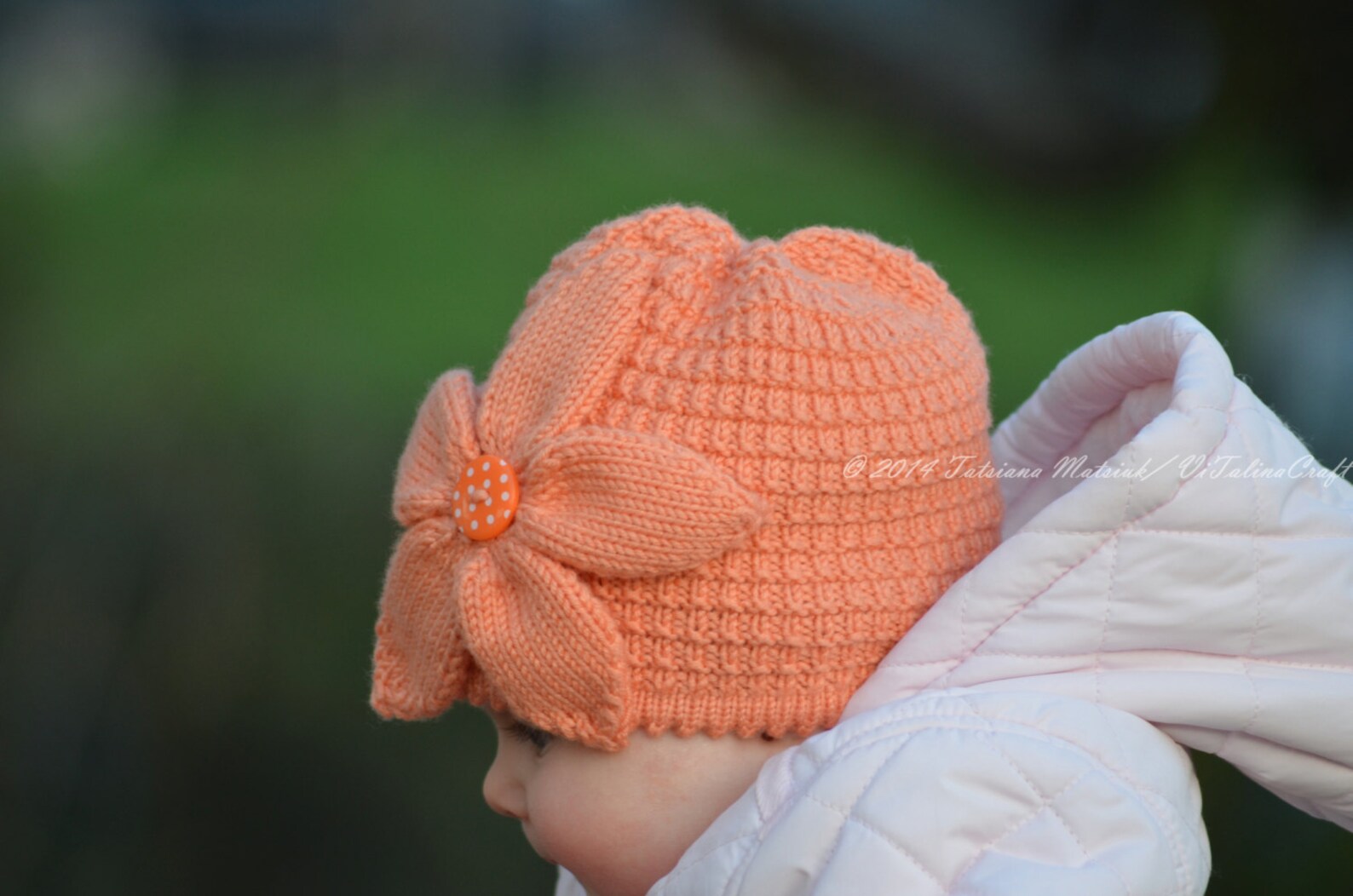 Knitting Pattern - Peach Flower Hat (baby and Child Sizes) - Etsy Canada