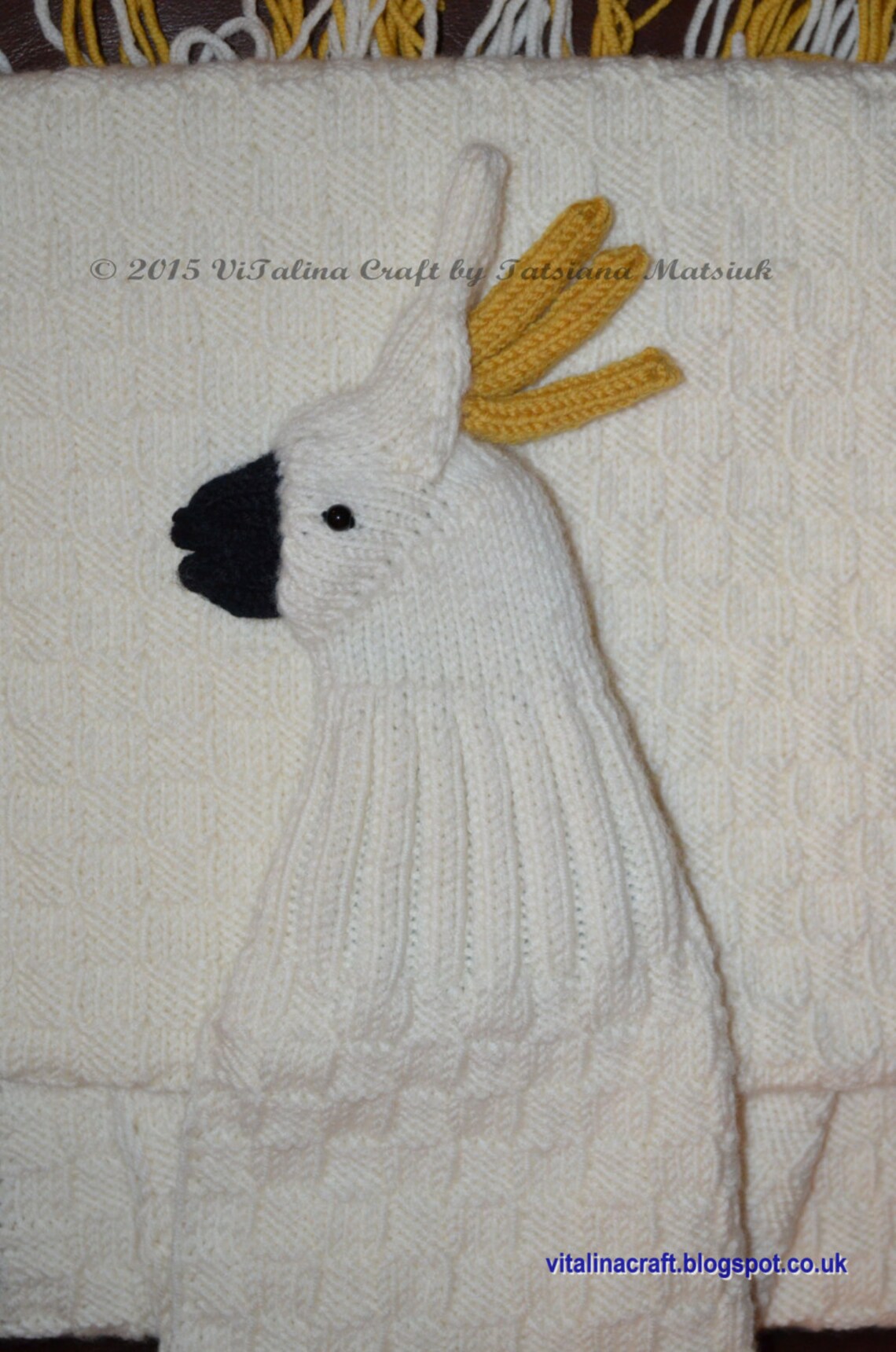 Knitting Pattern White Cockatoo Scarf one Size - Etsy UK