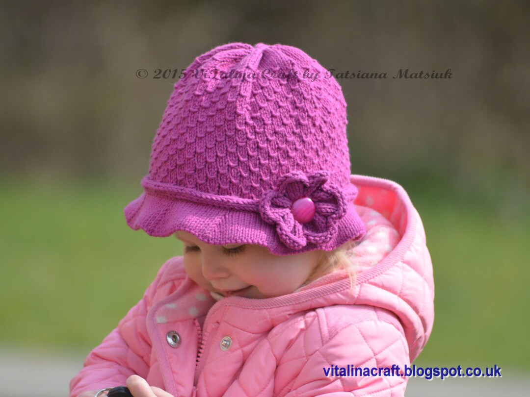 Knitting Pattern - Droplet Flower Hat (baby and Child Sizes) - Etsy