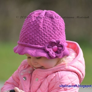 Knitting Pattern - Droplet Flower Hat (baby and Child Sizes) - Etsy