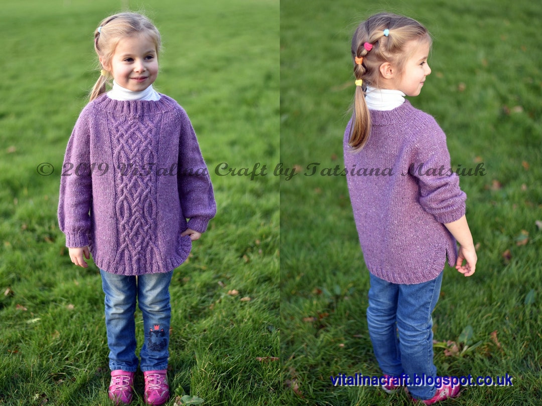 Knitting Pattern - Cable Fantasy Sweater (toddler, Child and Teens ...