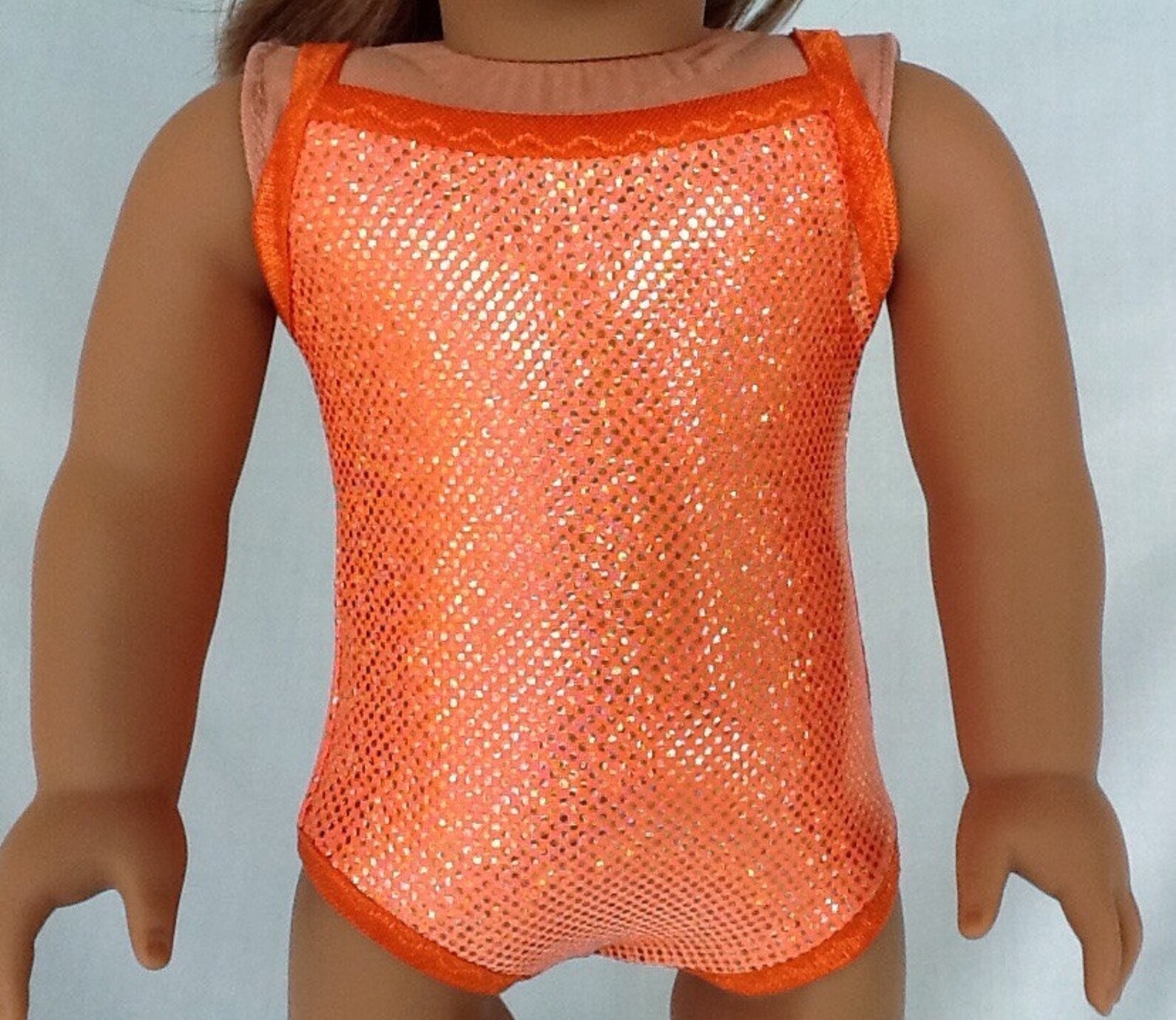 Orange Sparkly Bathing Suit and Starfish Beach Bag for | Etsy