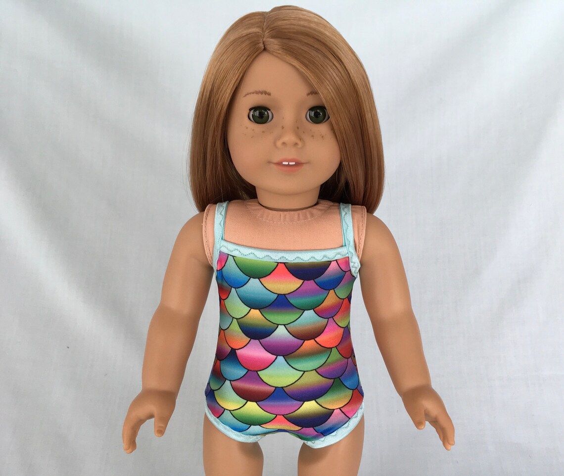 Rainbow Fish Scale Bathing Suit and Rainbow Fish Beach Bag for | Etsy