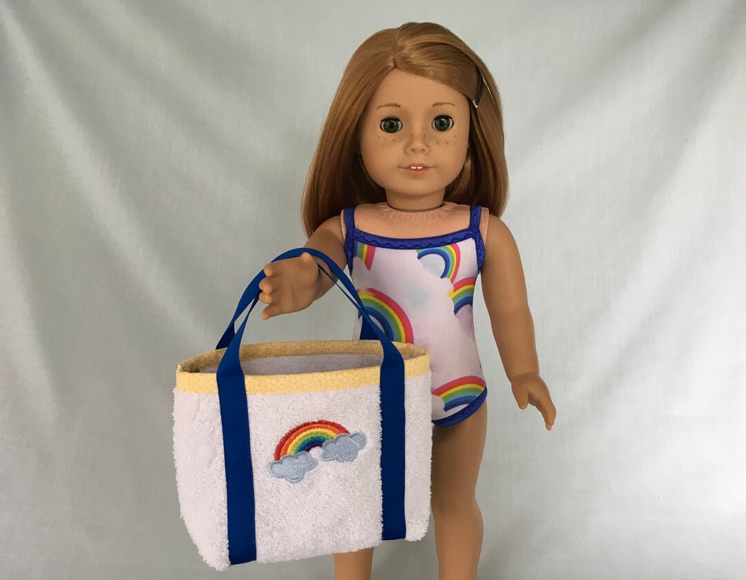 Doll Rainbow Bathing Suit and Beach Bag for 18 Inch Dolls - Etsy