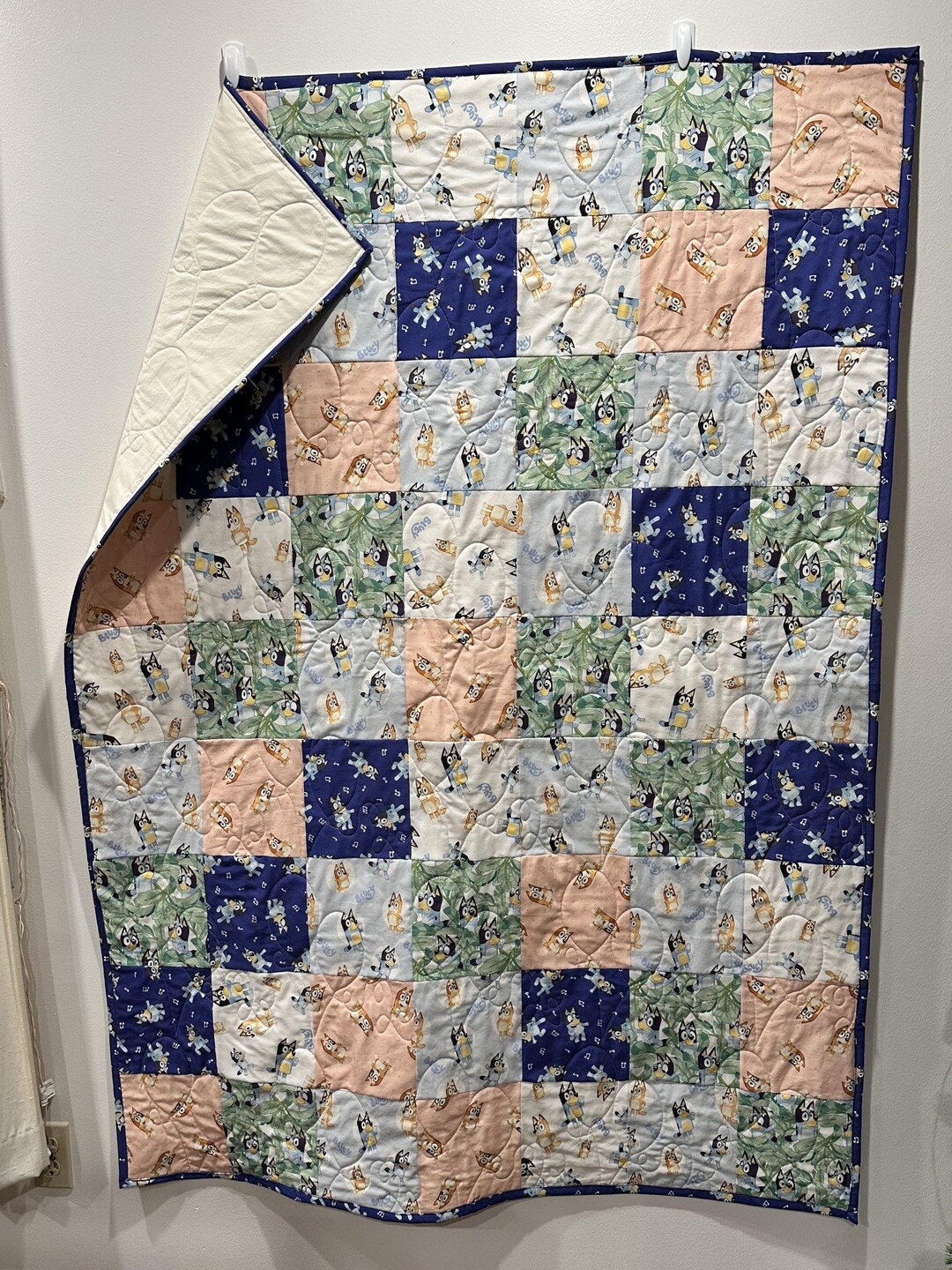 Bluey Lap Quilt 50x64 Bluey, Bingo and Family - Etsy