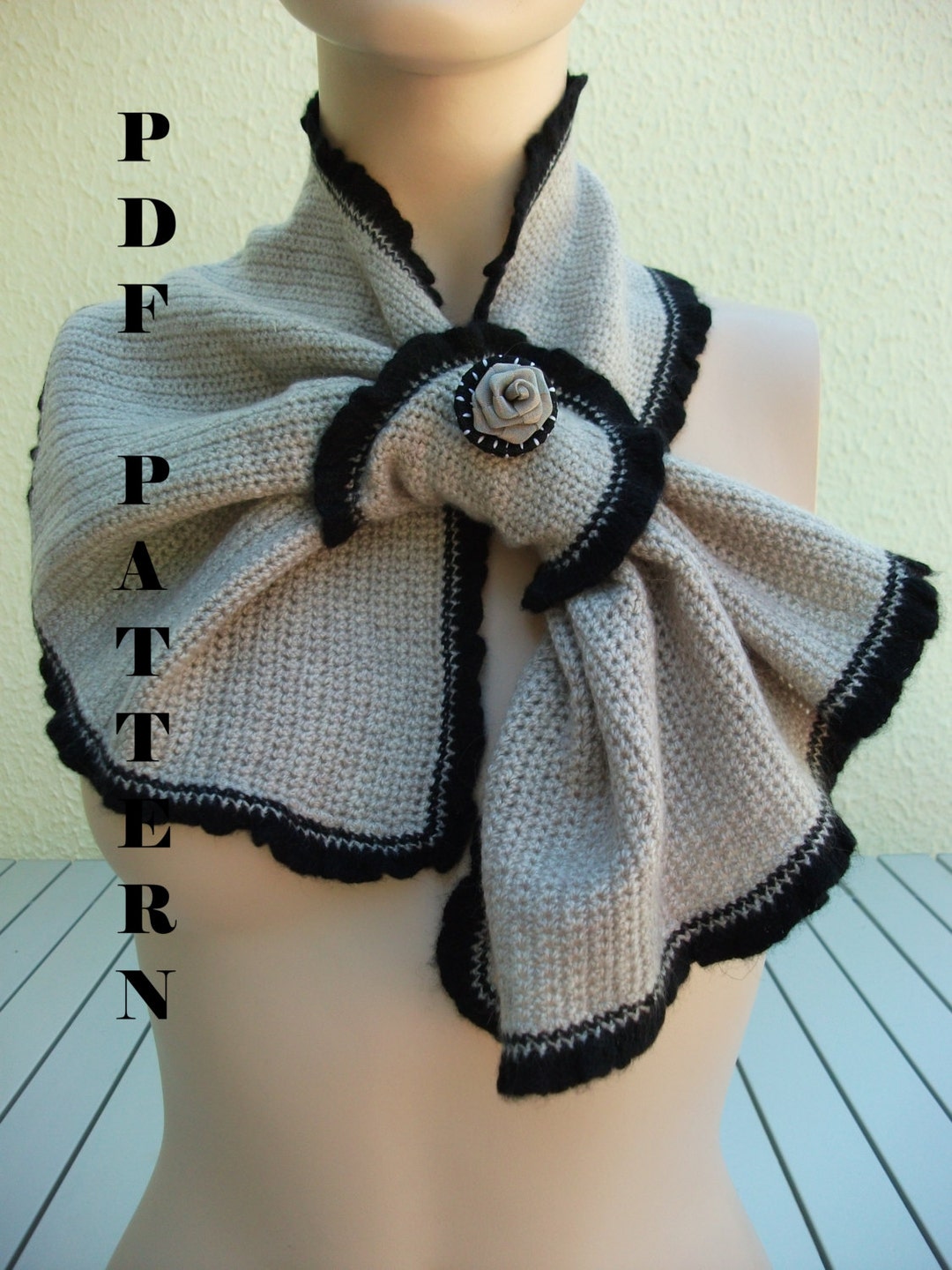 Crochet Scarf Pattern - A Stylish, Unusual and Original Effective Scarf ...