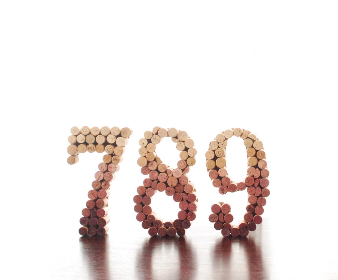 Wine Cork Number, Table Numbers, Wine Table Number, Ten Upcycled Wine ...