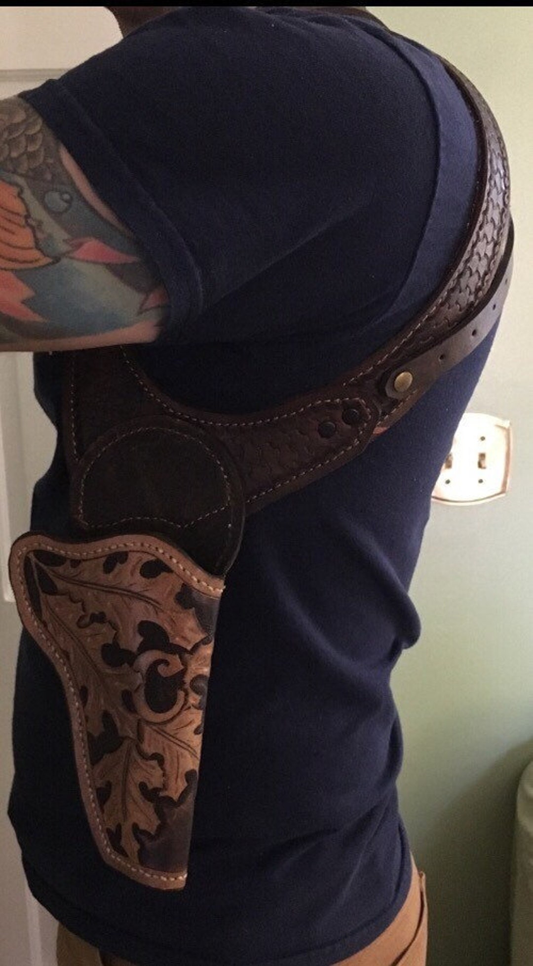 Custom Leather Double Shoulder Holster - Etsy