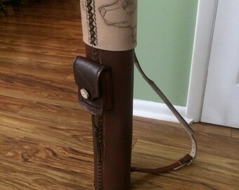 Custom Hand Tooled Leather Back Quiver - Etsy