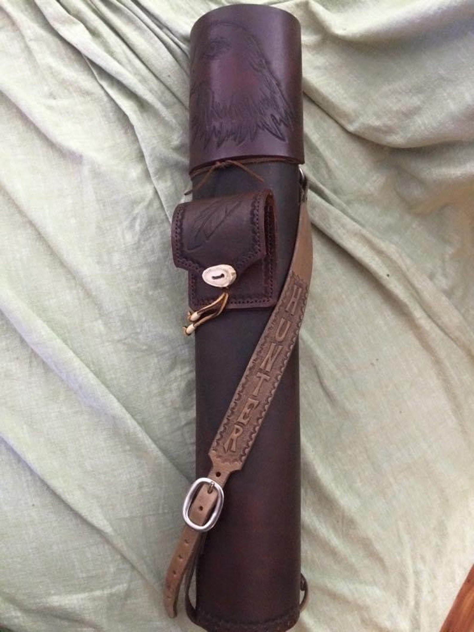 Hand Tooled Leather Custom Back Quiver. - Etsy