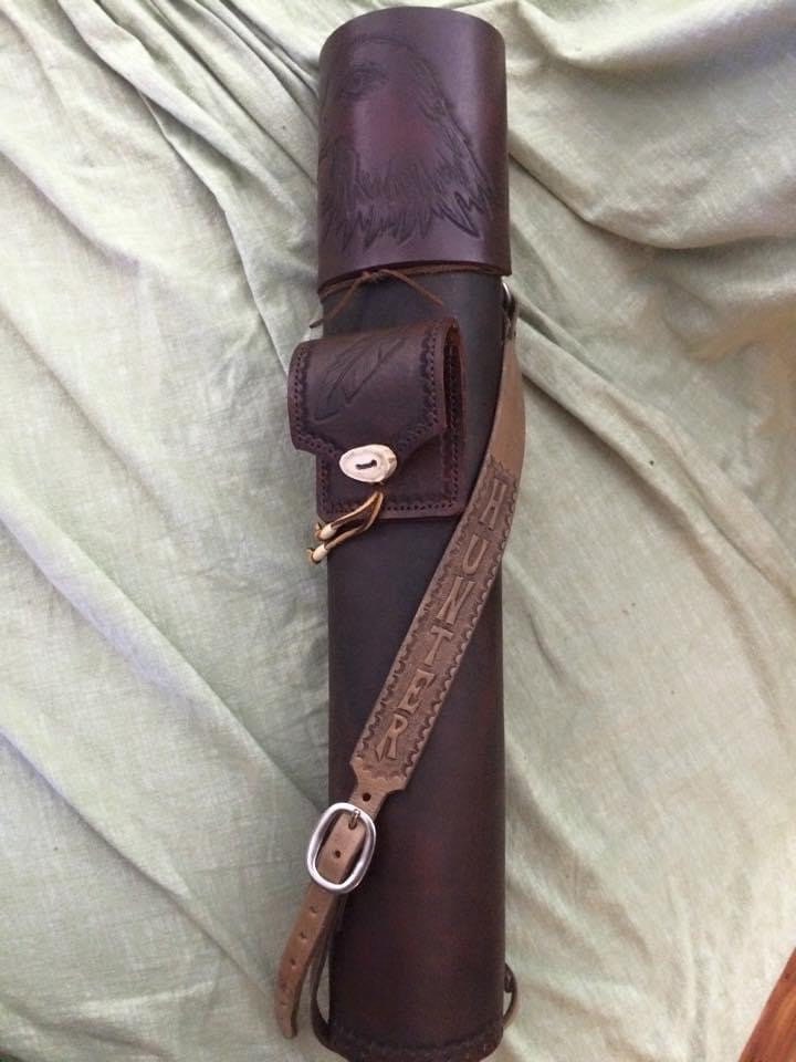 Hand Tooled Leather Custom Back Quiver. - Etsy