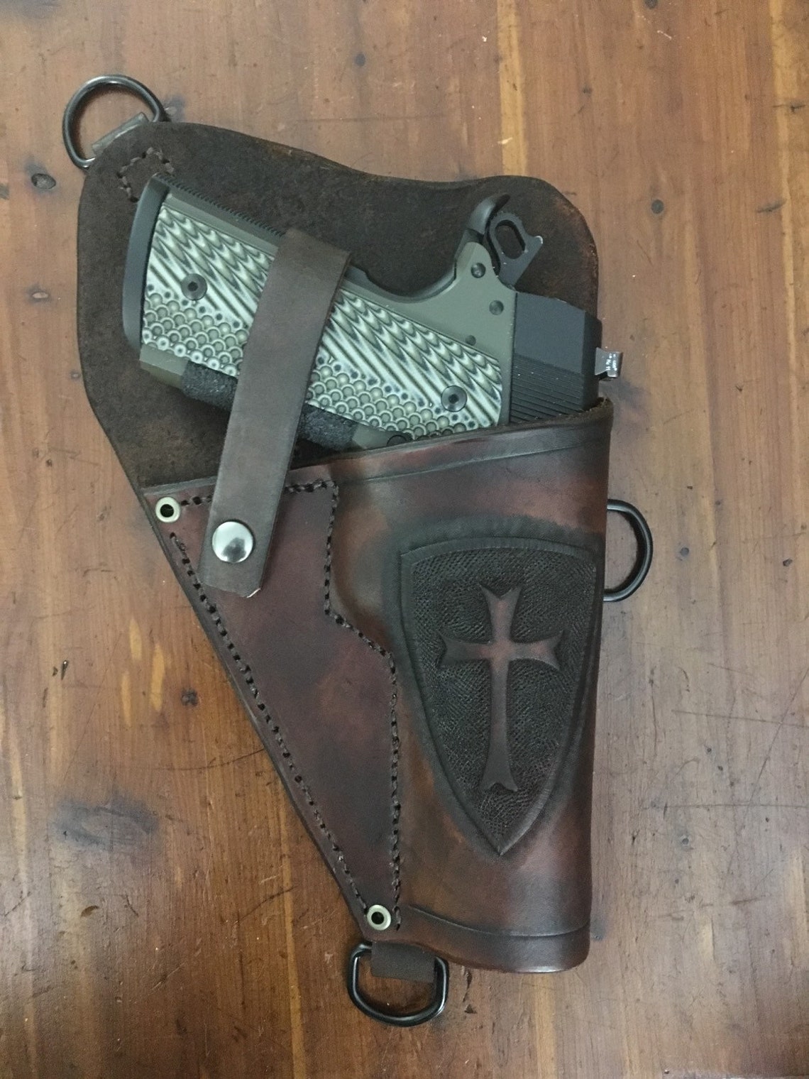Custom Leather Shoulder Holster for 1911 Pistol. - Etsy