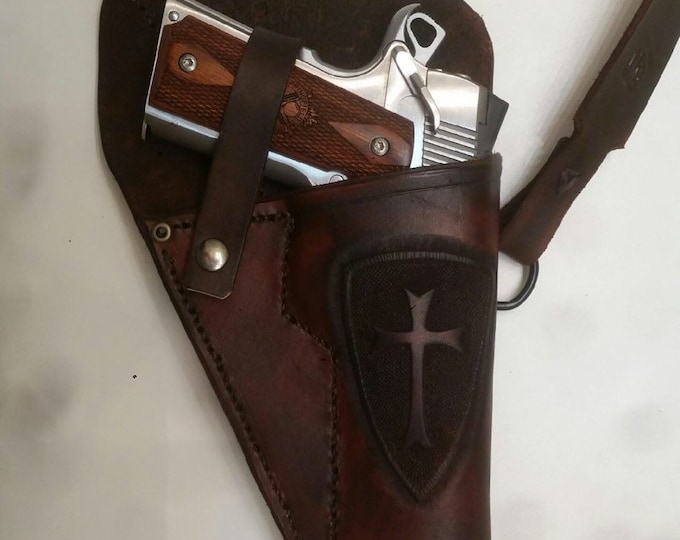 Custom Leather Shoulder Holster for 1911 Pistol. - Etsy