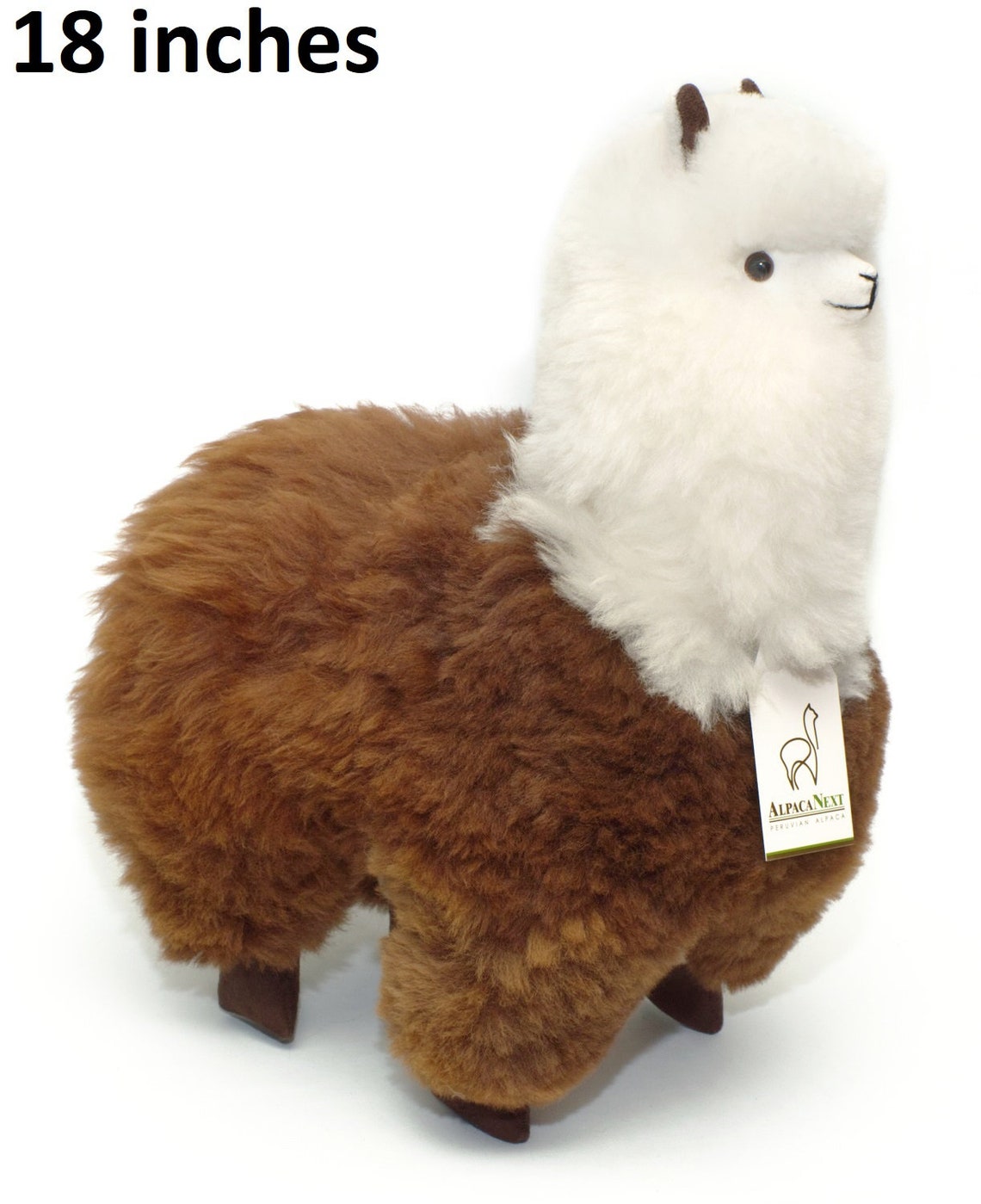 Alpaca Toy. Brown and White. Baby Alpaca Fur Stuffed Animal. | Etsy