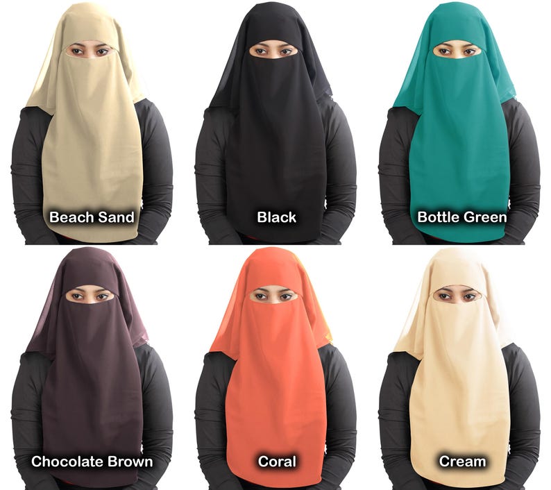 Mybatua 3 Layers Saudi Niqab in Breathable Georgette, Wholesale Price ...