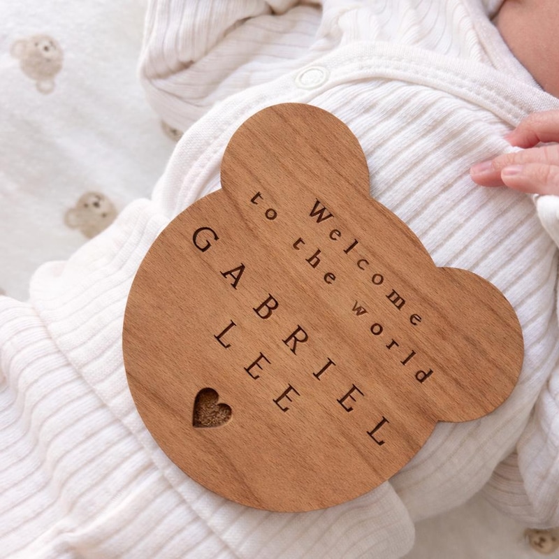 Teddy Welcome Sign Name - Etsy UK