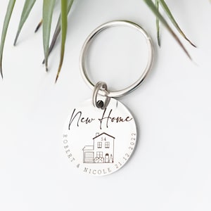 New Home Gift - Gift for New House - First Home Keyring - Matching Gift - Housewarming Present ...
