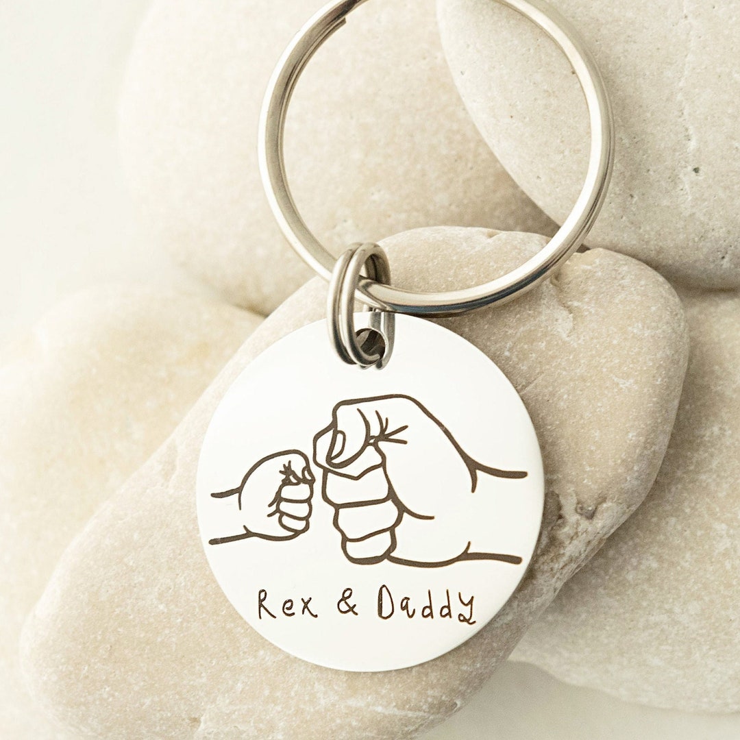Personalised Gift for Dad Daddy Grandad, Fathers Day Keyring ...