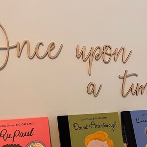 Once Upon a Time Sign - Reading Corner Sign - Kids Bedroom Wording Sign ...