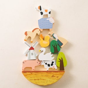 Personalised Wooden Toy - Farm Stacker - Stacking Toy for Boys and ...